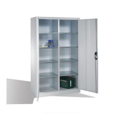 C+P Werkzeugschrank mit Dreht&uuml;ren, innen 10 F&auml;cher, H1950xB1200xT500mm Front Lichtgrau Korpus Lichtgrau ; C + P M&ouml;belsysteme (8931-311|S10121)
