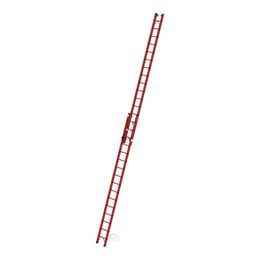 MUNK Vollkunststoff-Schiebe/Seilzugleiter 2-teilig 2 x 16 Sprossen (036216)