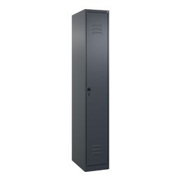 C+P Spind Classic PLUS, 1 Abteil, 1850x300x500mm, 7016/7016 Verschluss Sicherheits-Drehriegel ; C + P M&ouml;belsysteme (080000-10|S10010)
