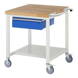 Rau Fahrbare Werkbank 8001, B750xT900xH880mm, Ablageboden-MT, 1x Schublade-TA (05-8001A6-079B4S.11)