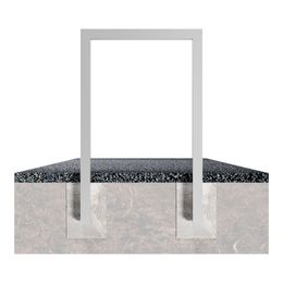 Schake Anlehnb&uuml;gel aus Vierkantrohr 60x60mm, Breite: 1000mm Gesamth&ouml;he:1200 mm, ohne Querholm feuerverzinkt (454_100)