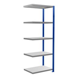 Schulte Anbauregal Steckregal MULTIplus250 2000 x 750 x 500 mm 5 Fachb&ouml;den Kreuzstrebe RAL 5010 enzianblau/verzinkt/verzinkt ; SCHULTE LAGERTECHNIK (12955-75-B)
