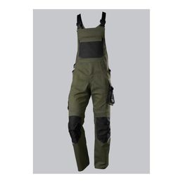 BP® Latzhose mit Kniepolstertaschen, oliv/schwarz, Gr. 48, Länge n (1979-570-7332-48-n)