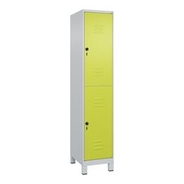 C+P Doppelstock-Spind Classic PLUS, F&uuml;&szlig;e, 1 Abteil, 1950x400x500mm, 7035/0024 ; C + P M&ouml;belsysteme (080310-12|S10010)