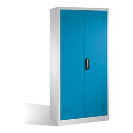 C+P Umweltschrank mit Drehtüren, 4 Polyethylen-Wannen, H1950xB930xT500mm Front Lichtblau Korpus Lichtgrau ; C + P Möbelsysteme (8921-316|S10137)