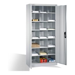C+P Aktenschrank Acurado mit Drehtüren, innen 21 Gefache, H1950xB930xT400mm Front Lichtgrau Korpus Lichtgrau ; C + P Möbelsysteme (9260-410|S10170)