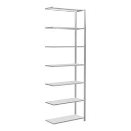 Schulte Anbauregal Steckregal MULTIplus150 3000 x 1000 x 400 mm 7 Fachb&ouml;den Kreuzstrebe RAL 7035 lichtgrau ; SCHULTE LAGERTECHNIK (32647)