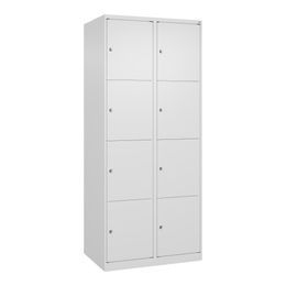 C+P Schlie&szlig;fachschrank Classic PLUS, 2 Abteile, 1850x800x500mm, 9016/9016 Innenh&ouml;he Gefach oben (oberes 453 mm Front RAL 9016 Verkehrswei&szlig; ; C + P M&ouml;b (080000-224|S10012)