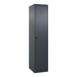 C+P Spind Classic PLUS, 1 Abteil, 1850x400x500mm, 7016/7016 Verschluss Sicherheits-DrehriegelTrennwand mittig ; C + P M&ouml;belsysteme (080000-12F|S10006)