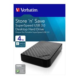 Verbatim Festplatte 4TB USB3.0 Extern,8,89cm(3,5Z) 47685 (19-020-036)
