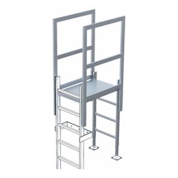 Zarges Ausstieg mit &Uuml;bergang Stahl verzinkt 800 mm (43181)
