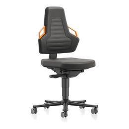 bimos Nexxit mit Rollen Supertec-Polster Grifffarbe orange Sitzhöhe 450-600 mm (9033-SP01-3279)