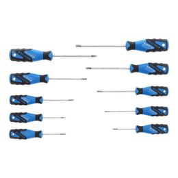Gedore Schraubendreher-Set 10-teilig, Schraubenzieher-Satz für Innen-TX Schrauben, 3-Komponenten-Griff, Werkzeug, 2163 TX-010 aus Stahl und Kunststoff mit Innen-Torx-Profil und ergonomischem Griff für das Anziehen oder Lösen von Schrauben mit einem Torx-Kopf, Inhalt: 10 Schraubendreher TX T6-T40 - 1482335)