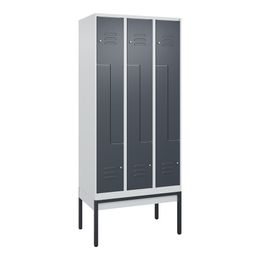 C+P Z-Spind Classic PLUS, Gestell, 6 F&auml;cher, 2120x900x500mm, 7035/7016 Verschluss Zylinderschloss ; C + P M&ouml;belsysteme (0800337-306|S10023)