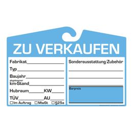 EICHNER Spiegelanhänger Preisschild Analog blau (9220-00112)