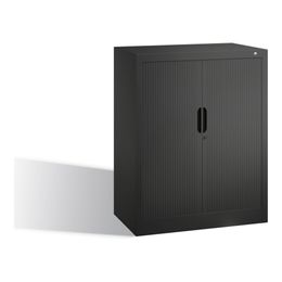 C+P Akten-Sideboard Omnispace mit Rollladen, 2 Ordnerhöhen, H1030xB800xT420mm Schwarzgrau ; C + P Möbelsysteme (3241-00|S00002)