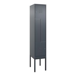 C+P Z-Spind Classic PLUS, Gestell, 2 F&auml;cher, 2120x400x500mm, 7016/7016 Verschluss Zylinderschloss ; C + P M&ouml;belsysteme (0800337-122|S10027)