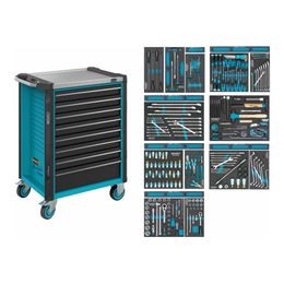 Hazet Werkstattwagen Assistent 179NX-8/244 Schubladen flach: 7 x 81 x 522 x 398 mm Schubladen hoch: 1 x 166 x 522 x 398 mm 244 teilig)