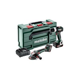 Metabo Akku Combo Set 2.9.4 mit MetaboX 165 L bestehend aus Akku-Bohrschrauber BS 18 LT BL und Akku-Winkelschleifer WB 18 LT BL Q 602316890 (685208650)