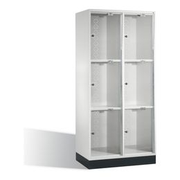 C+P Schlie&szlig;fachschrank Intro XL mit Acrylglast&uuml;ren, 6 F&auml;cher, H1750xB820xT500mm Korpus Lichtgrau Zertifikat GS Ja ; C + P M&ouml;belsysteme (8370A202|S10001)