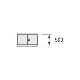 Bito Flügeltüren B 1000 mm x H 500 mm, lichtgrau (29954)