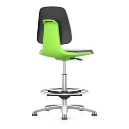 bimos Arbeitsstuhl Labsit mit Gleiter Sitzhöhe 520-770 mm Stoff Sitzschale grün (9121-5800-3280-525)