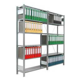 Regalwerk BERT Ordnerregal Anbaufeld HxBxT 2325x1285x300mm 7 Fachb&ouml;den & 6 Ebenen (B3-35313-30)