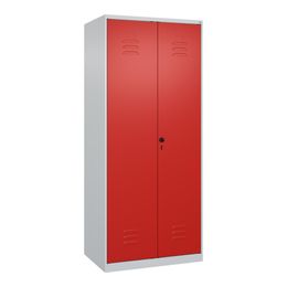 C+P Schwarz-Wei&szlig;-Spind Classic PLUS, 2 Abteile, 1850x800x500mm, 7035/3020 Verschluss Sicherheits-Drehriegel ; C + P M&ouml;belsysteme (080002-22|S10025)