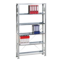 Schulte Anbauregal B&uuml;ro-Schraubregal MULTIplus85 1800 x 1000 x 300 mm 5 Fachb&ouml;den RAL 7035 lichtgrau mit Anschlagleiste ; SCHULTE LAGERTECHNIK (30416)