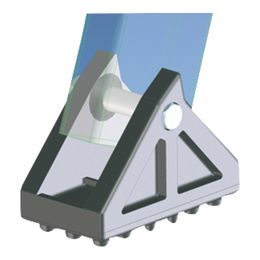 Zarges Schwenkfuß mit Gummiauflage 100 x 55 mm (40997)