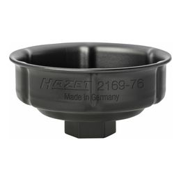 Hazet &Ouml;lfilter-Schl&uuml;ssel 2169-76 Vierkant hohl 12,5 mm (1/2 Zoll) Rillenprofil)
