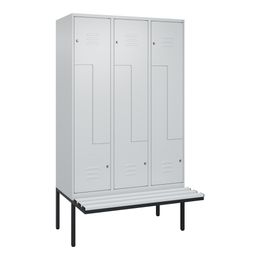 C+P Z-Spind Classic PLUS, Bank, 6 F&auml;cher, 2120x1200x815mm, 7035/7035 Verschluss Zylinderschloss Sitzbanktyp auskragend Material Sitzfl&auml;che Kunststoff (0800437-326|S10054)