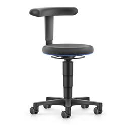 bimos Allround Hocker mit Rollen, Supertec schwarz, Sitzh.450-650 mm, Flex-Stütze (9463-SP01-3277-1F)