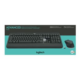 Logitech MK540 Tastatur/Maus Set USB, wireless, 1000dpi schwarz, 52-990-095)