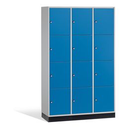 C+P Schließfachschrank Intro, 12 Fächer, H1950xB1220xT500mm Front Lichtblau Korpus Lichtgrau ; C + P Möbelsysteme (8470-302|S10041)