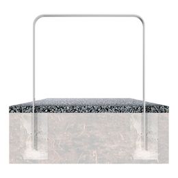 Schake Flachstahlbügel 80x12mm, in gebogener Ausführung Breite: 750mm Gesamthöhe:1200 mm ohne Querholm feuerverzinkt (4052_075)