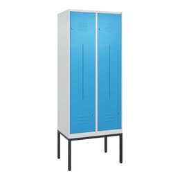 C+P Z-Spind Classic PLUS, Gestell, 4 F&auml;cher, 2120x800x500mm, 7035/5012 Verschluss Zylinderschloss ; C + P M&ouml;belsysteme (0800337-224|S10019)