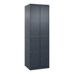 C+P Schlie&szlig;fachschrank Classic PLUS, 2 Abteile, 1850x600x500mm, 7016/7016 Innenh&ouml;he Gefach oben (oberes 453 mm Front RAL 7016 Anthrazitgrau ; C + P M&ouml; (080000-204|S10010)