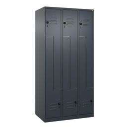 C+P Z-Spind Classic PLUS, 6 F&auml;cher, 1850x900x500mm, 7016/7016 Verschluss Sicherheits-Drehriegel ; C + P M&ouml;belsysteme (080003-306|S10006)