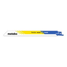 Metabo 5 S&auml;bels&auml;gebl&auml;tter "flexible wood + metal" 200 x 0,9 mm, BiM, 2,5 mm/ 10 TPI (625497000)
