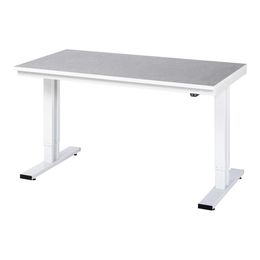 Rau Werktisch adlatus 300 elektrisch höhenverstellbar Linoleum-/Universal-Platte 1500 mm x 800 mm (08-WT-150-080-L)