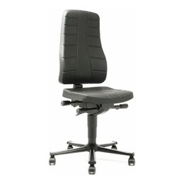 bimos Arbeitsstuhl All-In-One Highline mit Rollen und PU-Schaum schwarz Sitzhöhe 450-600 mm (9643-2000)
