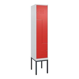 C+P Z-Spind Classic PLUS, Gestell, 2 F&auml;cher, 2120x400x500mm, 7035/3020 Verschluss Zylinderschloss ; C + P M&ouml;belsysteme (0800337-122|S10017)