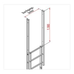 Hymer Ausstieg gerade, Breite 0,70 m (0053292)