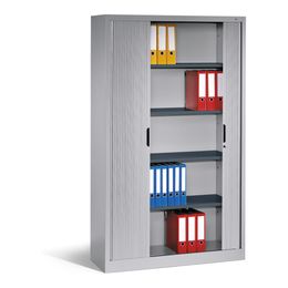 C+P Aktenschrank Omnispace mit Rollladen, 5 Ordnerhöhen, H1980xB1200xT420mm Front Lichtgrau Korpus Lichtgrau ; C + P Möbelsysteme (3203-00|S00005)