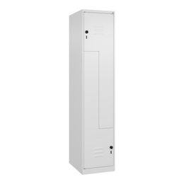 C+P Z-Spind Classic PLUS, 2 F&auml;cher, 1850x400x500mm, 9016/9016 Verschluss Sicherheits-Drehriegel ; C + P M&ouml;belsysteme (080003-122|S10014)