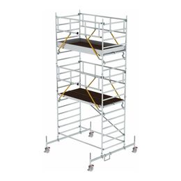 Munk Rollgerüst SG 1,35 x 2,45 m mit Fahrbalken & Doppel-Plattform Plattformhöhe 4,66 m (174437)
