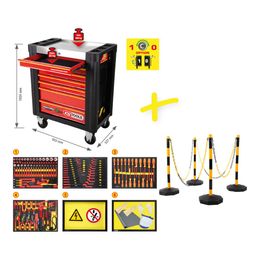 KS Tools Werkstattwagen PERFORMANCEplus e10 mit isolierten Werkzeugen f&uuml;r Hybrid- und Elektrofahrzeuge, 164 tlg. (117.6155)