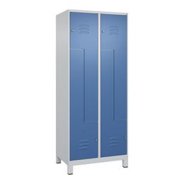 C+P Z-Spind, Classic PLUS, F&uuml;&szlig;e, 4 F&auml;cher, 1950x800x500mm, 7035/5023 Verschluss Zylinderschloss ; C + P M&ouml;belsysteme (080013-224|S10020)