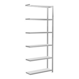 Schulte Anbauregal Steckregal MULTIplus250 2500 x 1000 x 300 mm 6 Fachb&ouml;den Kreuzstrebe RAL 7035 lichtgrau ; SCHULTE LAGERTECHNIK (32836)